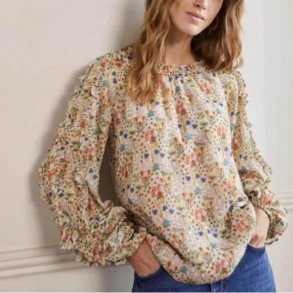 Boden | Tops | Boden Floral Print Womens Top | Poshmark